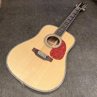 China Custom M Style 12 Strings Solid Spruce Top Dreadnought Acoustic Guitar, Customized Logo on Headstock for sale