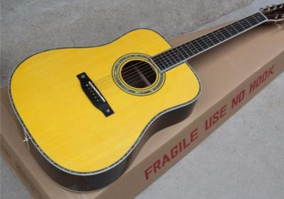 China 41 Inch Solid Wood Acoustic Guitar Sitka Mahogany Back Side Grover Machine Heads for sale