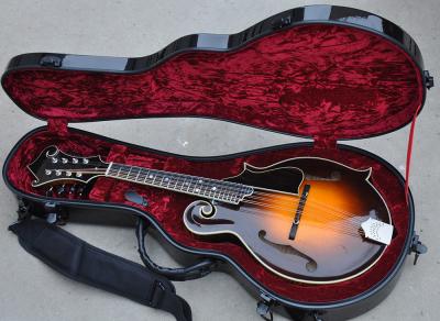 China Handmade 8 String F5 Mandolin Electric Guitar Ebony Fretboard 20 Fret Adir Spruce Body for sale