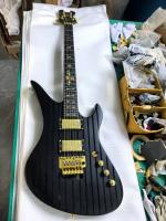 China Custom Schecter Synyster Gates Signature Electric Guitar Dark Night Matte Black Stripe Gold Hardware 6 String for sale