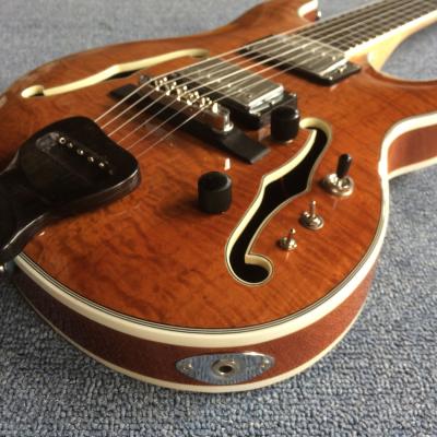 China Custom F Hole Electric Guitar Rosewood Fingerboard 22 Fret Mahogany Body OEM for sale