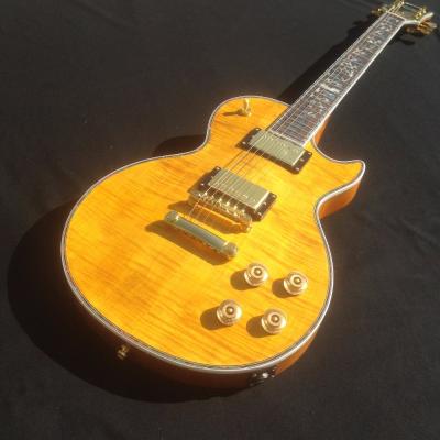 China Standard LP Electric Guitar Mahogany Body Rosewood Fingerboard 22 Frets Gold Hardware Yellow for sale
