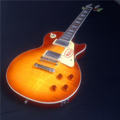 China Standard LP Electric Guitar Mahogany Body Rosewood Fingerboard 22 Frets Gold Hardware Yellow for sale