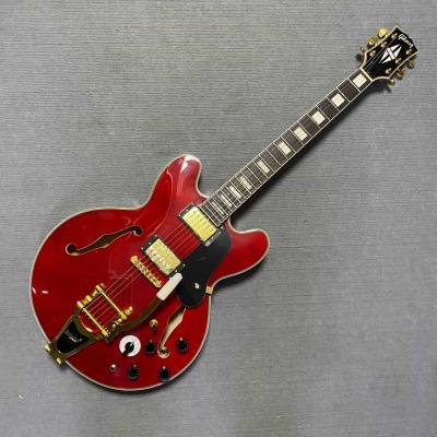 China Custom ES-335 Style Semi-Hollow Jazz Electric Guitar with Bigsby 22 Frets for sale