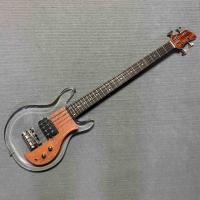 China Custom Dan Armstrong 4 String Acrylic Electric Bass Maple Neck Rosewood Fretboard 34 Inch Scale for sale