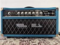 China Grand Amp ODS50R Custom Handwired Overdrive Special Reverb Valve Guitar Amplifier Head 50W JJ Tubes Suede Blue for sale