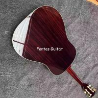 China Custom J45s Full Solid Wood Acoustic Guitar 41 Inch with Ebony Fingerboard Herringbone Abalone for sale