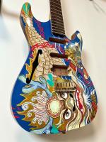 China Custom Handpainted Electric Guitar 22 Fret Mahogany Body OEM for Guitar and Bass for sale