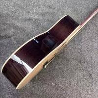 China AAAAA solid spruce top OM body SOLID ROSEWOOD back side acoustic guitar bone nut for sale