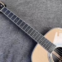 China AAAAA solid spruce top OM body SOLID ROSEWOOD back side acoustic guitar bone nut for sale