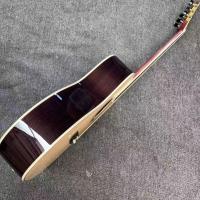 China AAAAA solid spruce top OM body SOLID ROSEWOOD back side acoustic guitar bone nut for sale