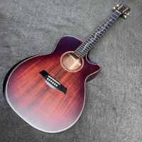 China AAAAA solid koa top k24ce body SOLID KOA back side Taylor style acoustic guitar bone nut for sale