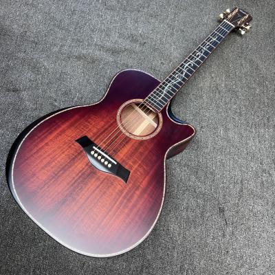 China AAAAA solid koa top k24ce body SOLID KOA back side Taylor style acoustic guitar bone nut for sale