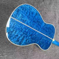 China AAAAA solid spruce top OM body water ripple SOLID back side acoustic guitar bone nut for sale