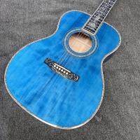 China AAAAA solid spruce top OM body water ripple SOLID back side acoustic guitar bone nut for sale