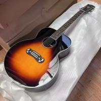 China AAAAA 43 inch Solid Spruce Top SJ200 Jumbo Acoustic Guitar Maple Back Sides Cherry Sunburst for sale