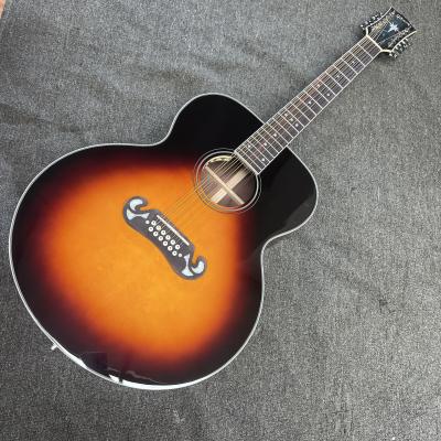 China AAAAA 43 inch Solid Spruce Top SJ200 Jumbo Acoustic Guitar Maple Back Sides Cherry Sunburst for sale