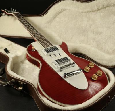 China LP Corvette Electric Guitar Mahogany Body Figured Maple Top 22 Frets Grover Tuners for sale