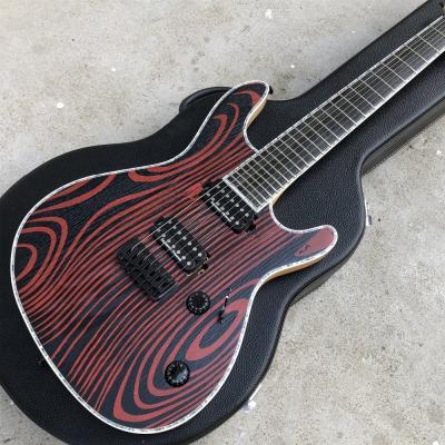 China 7-String Electric Guitar Maple Top Ebony Fingerboard 22 Fret Neck Through Body for sale
