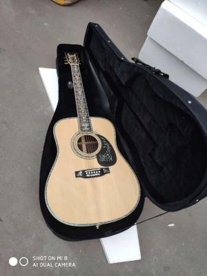 China Handcraft deluxe abalone inlay binding solid spruce top cocobolo back sides D45l acoustic guitar for sale