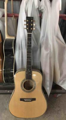China MT Flamed All Solid Abalone Acoustic Guitar with Pickup 301 for sale