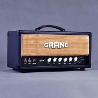 China Hand Wired Tube Guitar Amplifier Head 50W 2x12A7 EL34 Birch Cabinet Black Brown for sale