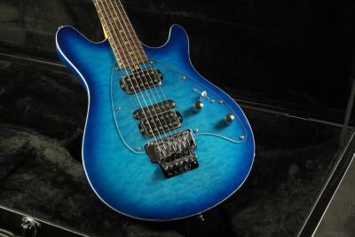 China Grand Custom Electric Guitar Mahogany Body HSH Pickups Floyd Rose Bridge 22 Frets Blue for sale
