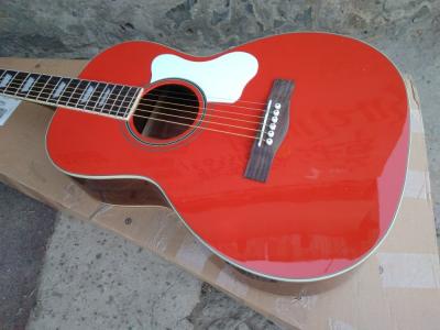China OO Solid Spruce Parlor Acoustic Guitar 22 Fret Rosewood Fingerboard Custom Maroon Color for sale