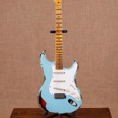 China Handmade 6 String Relic Style Electric Guitar Mahogany Body Maple Neck 24 Fret for sale
