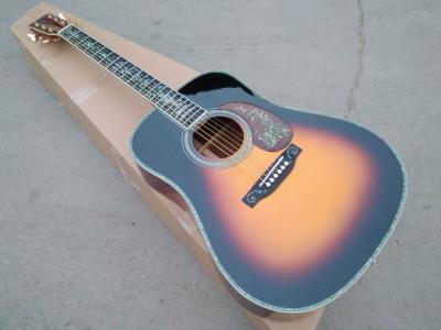China AAAA All Solid Cocobolo Acoustic Guitar 41 Inch D Body Sunburst Custom OEM for sale