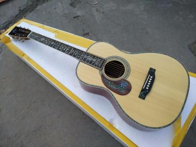 China AAAAA all solid wood ooo guitars customize OOO45 style left handed solid acoustic electric guitar for sale