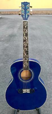 China Custom 43 Inch Jumbo Acoustic Guitar Solid Sitka Spruce Top Flamed Maple Back Ebony Fingerboard for sale