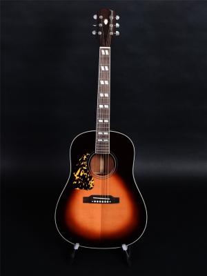 China Full Solid Wood Left Hand Acoustic Guitar Spruce Top Mahogany Back Side 20 Fret Rosewood Fingerboard for sale