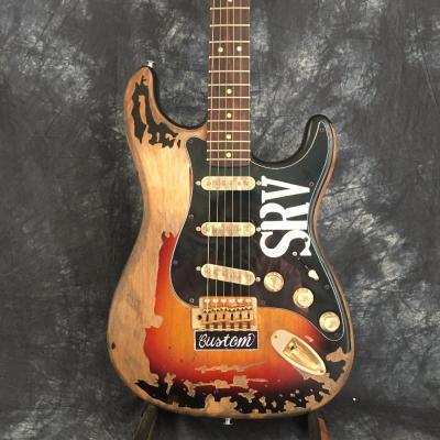 China Handmade ST SRV Electric Guitar Alder Body Mahogany Neck 21 Fret Vintage Style for sale