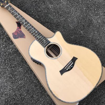 China OEM Custom 916n Classic Acoustic Guitar Solid Spruce Top Cutaway 22 Fret Ebony Fingerboard for sale