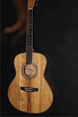 China AAAA Solid Olive Wood OM Body Acoustic Electric Guitar with Fishman EQ 301 Pickup for sale