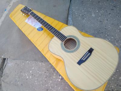 China AAAA Solid Pine OM Acoustic Electric Guitar 14 Frets Ebony Fingerboard Custom for sale