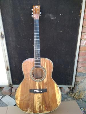China AAAA Solid Apple Wood OM Acoustic Electric Guitar with Ebony Fingerboard and Fishman EQ for sale