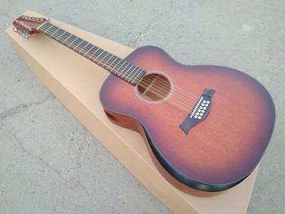China AAAA all Solid 12 strings customize guitara 12 string OM all solid mahogany wood acoustic electric guitar for sale