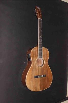 China AAAA Solid Walnut Handmade Acoustic Electric Guitar OM Body 12 Frets with EQ for sale