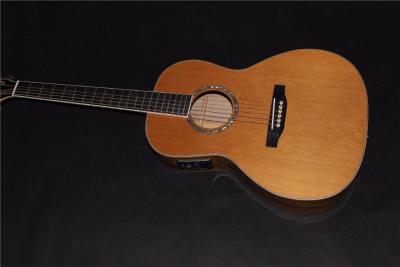 China AAAA Solid OO Acoustic Electric Guitar 14 Fret Mahogany Neck Ebony Fingerboard Custom for sale
