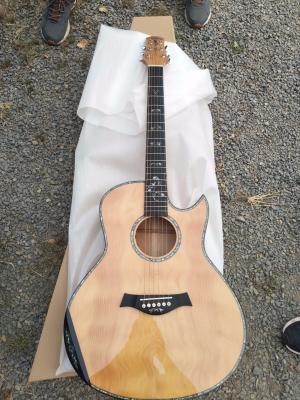 China AAAA Solid Wood Single Cutaway Acoustic Electric Guitar 14 Frets Ebony Fingerboard GA for sale