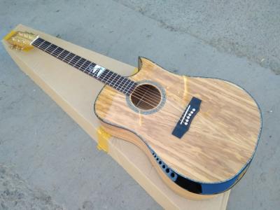 China AAAA Custom Handmade Acoustic Guitar Solid Olive Wood Ryans Style Ebony Fingerboard 6 String for sale