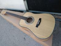 China AAAA Handmade Solid Oak Dreadnought Acoustic Electric Guitar with EQ and Passive Pickup for sale