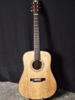 China AAAA All Solid Acoustic Electric Guitar Dreadnought 14 Fret Ebony Fingerboard with EQ for sale