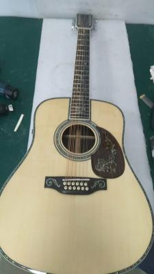 China AAAA All Solid Wood 12 String Dreadnought Acoustic Electric Guitar with Ebony Fretboard for sale
