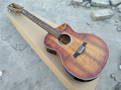China 43 Inch Koa Grand Auditorium 12 String Acoustic Electric Guitar with Armrest and Presys 301EQ for sale