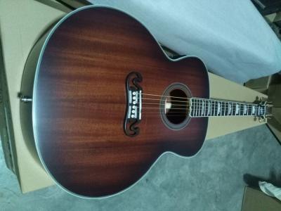 China 43 Inch Jumbo Acoustic Electric Guitar Solid Mahogany Wood 6 Strings Rosewood Fingerboard for sale