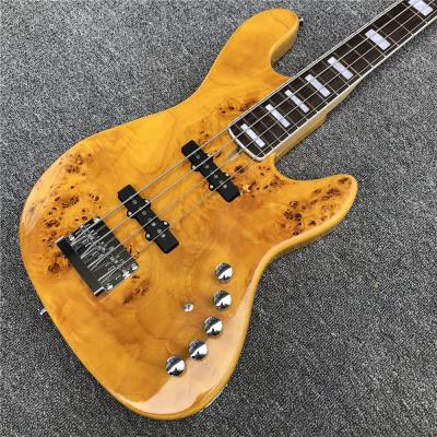 China 4 String Electric Bass Guitar Ash Body Active Pickup 22 Fret Custom OEM for sale