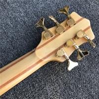 China Ken Smith Style 6 String Electric Bass Guitar Burst Maple Top Active Pickups Golden Hardware 22 Fret for sale